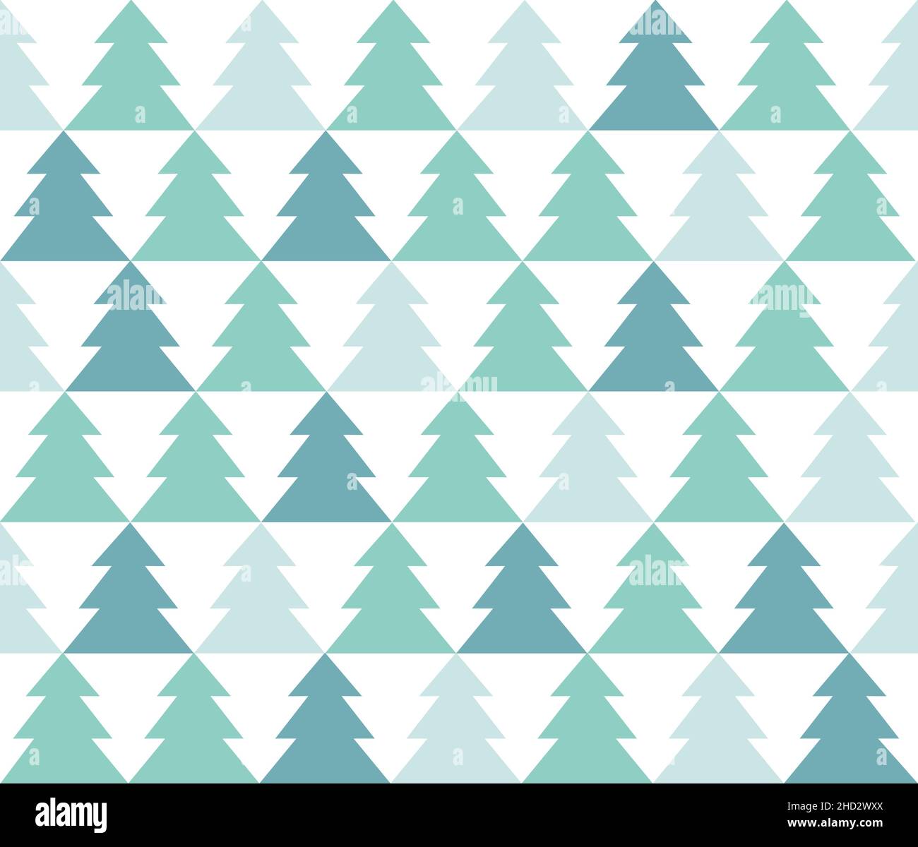 Christmas Icon Seamless Pattern with New Year Tree. Happy Winter ...