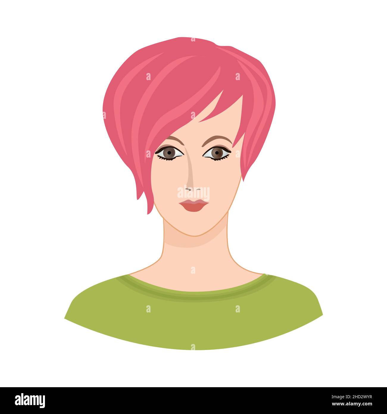Portrait pic of girl Stock Vector Images - Alamy