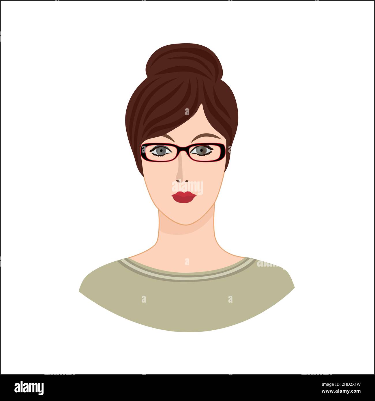 Female social profile. Avatar people. Call center customer support ...