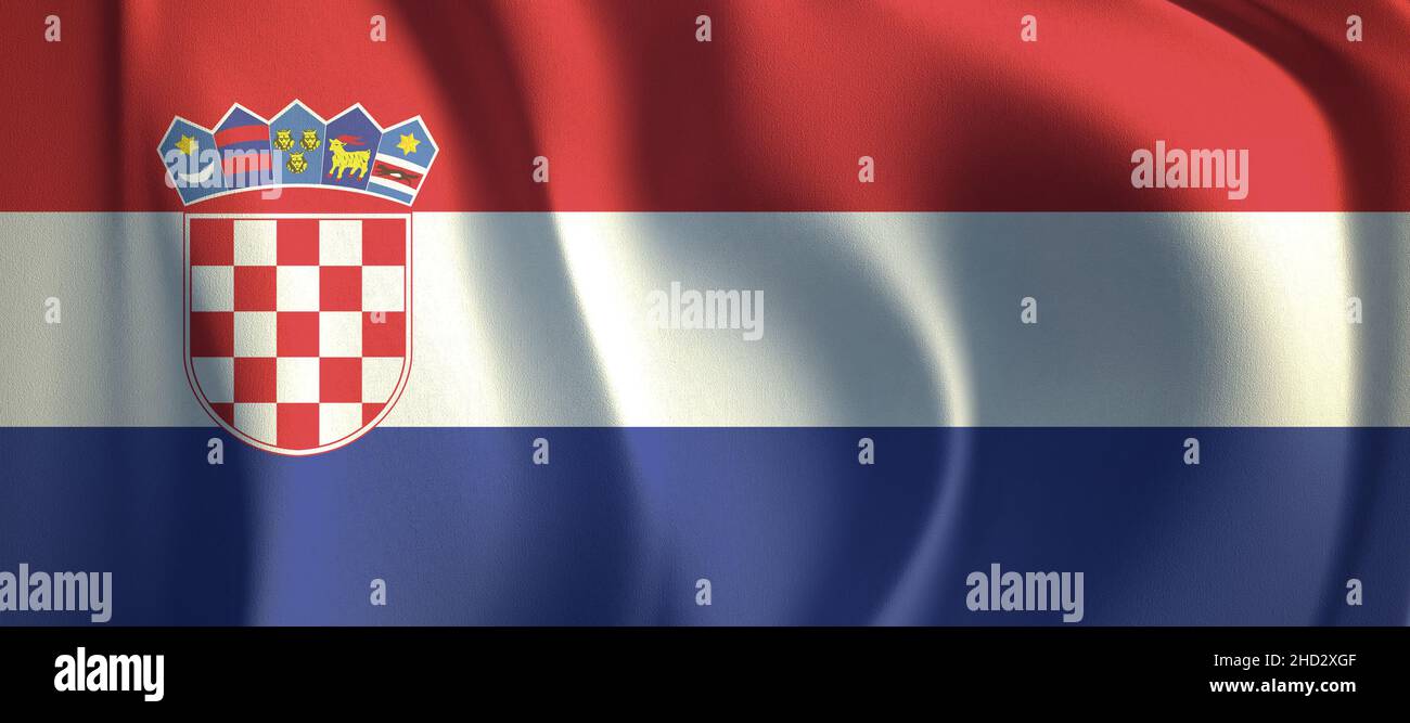 Flag of Croatia waving in the wind. illustration background flag Stock ...
