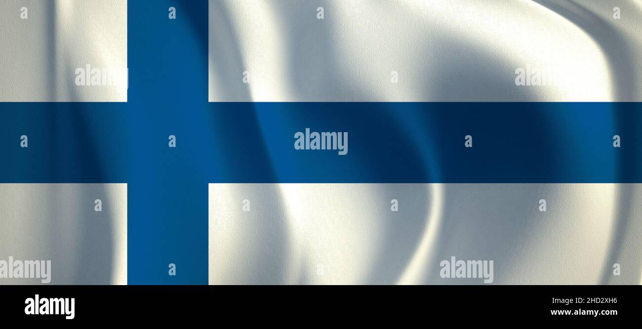 Flag of Finland waving in the wind. illustration background flag Stock ...