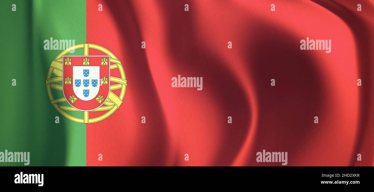Flag of Portugal waving in the wind. illustration background flag Stock ...
