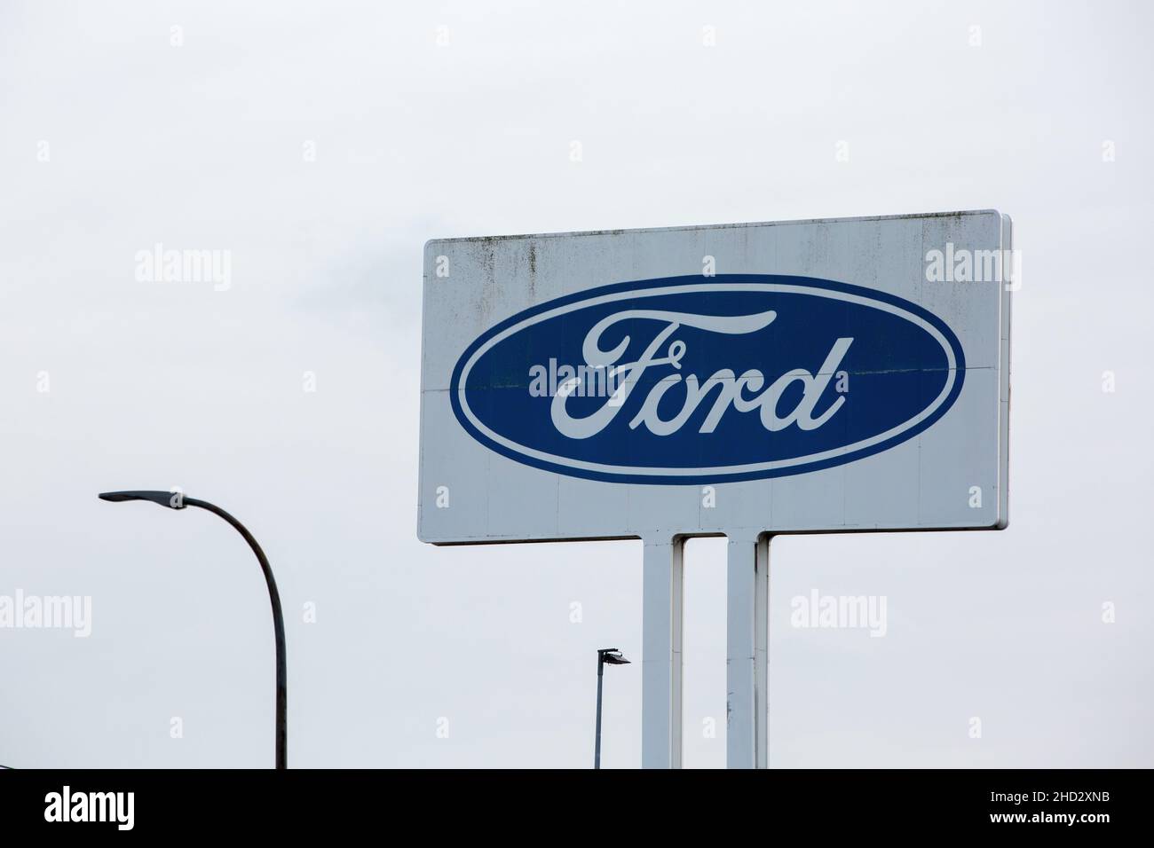 Company Sign Of Ford Factory In Cologne. Ford, Company Logo, Car Brand ...