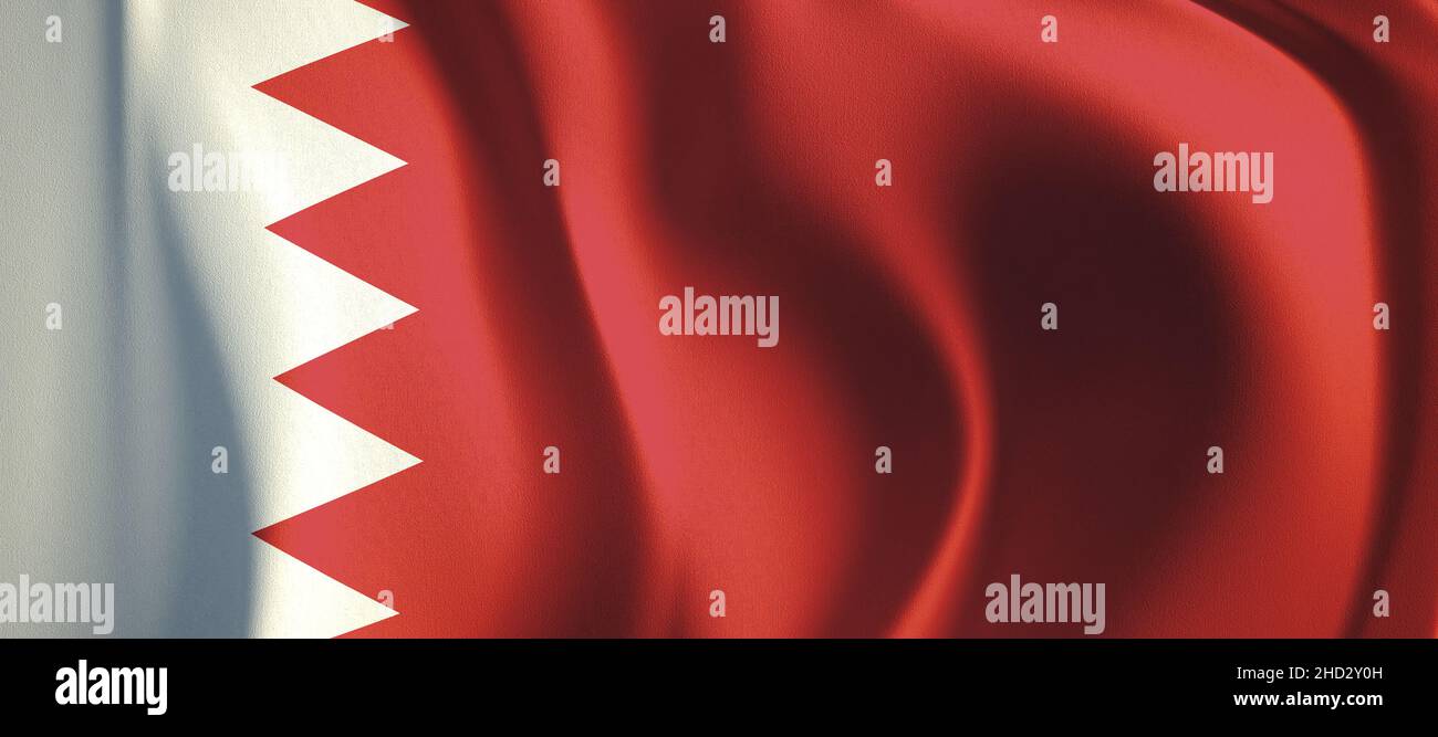 Flag of Bahrain waving in the wind. illustration background flag Stock ...