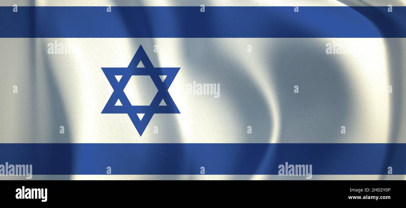 Flag of Israel waving in the wind. illustration background flag Stock ...