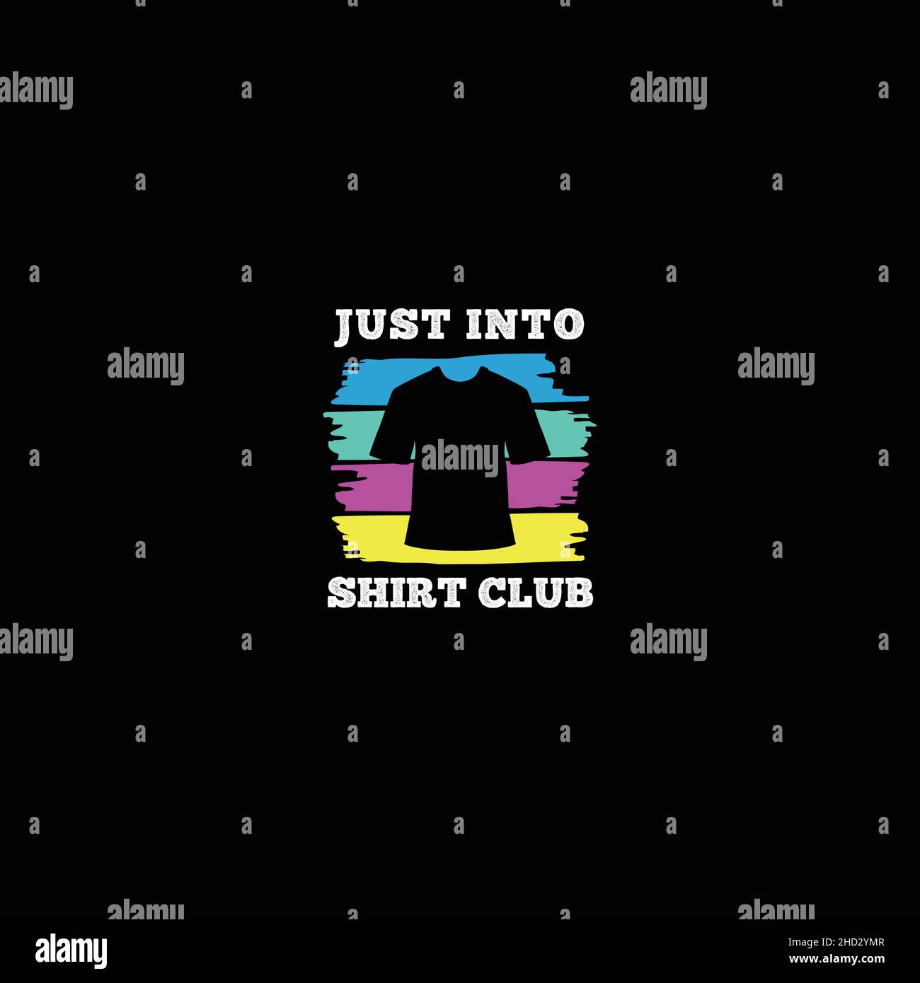 Modern colorful design JUST INTO SHIRT logo design Stock Vector Image ...