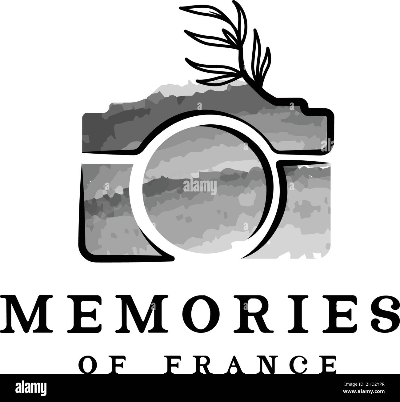 Modern flat silhouette design MEMORIES logo design Stock Vector Image ...