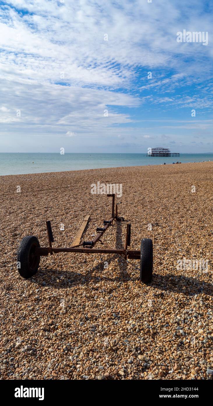 Brighton pier beach landscape hi-res stock photography and images - Alamy