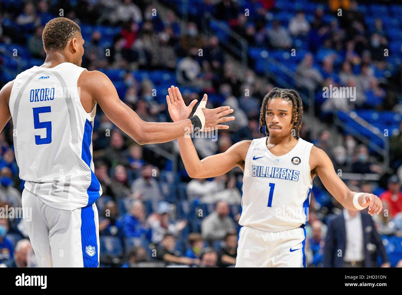 January 02, 2022: Saint Louis Billikens forward Francis Okoro (5 ...