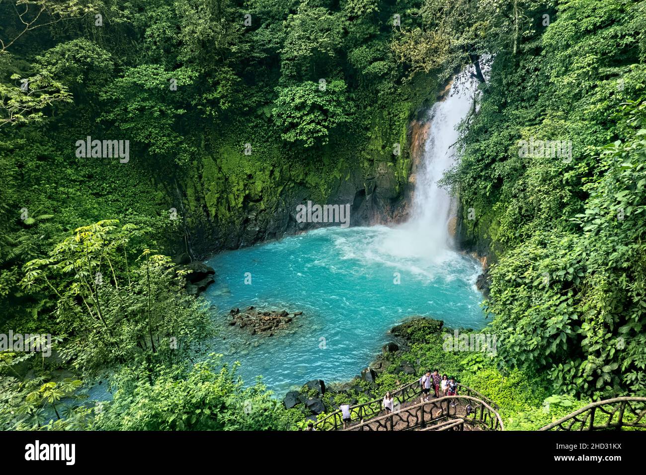 Turquoise Rio Celeste waterfall, Tenorio Volcano National Park ...