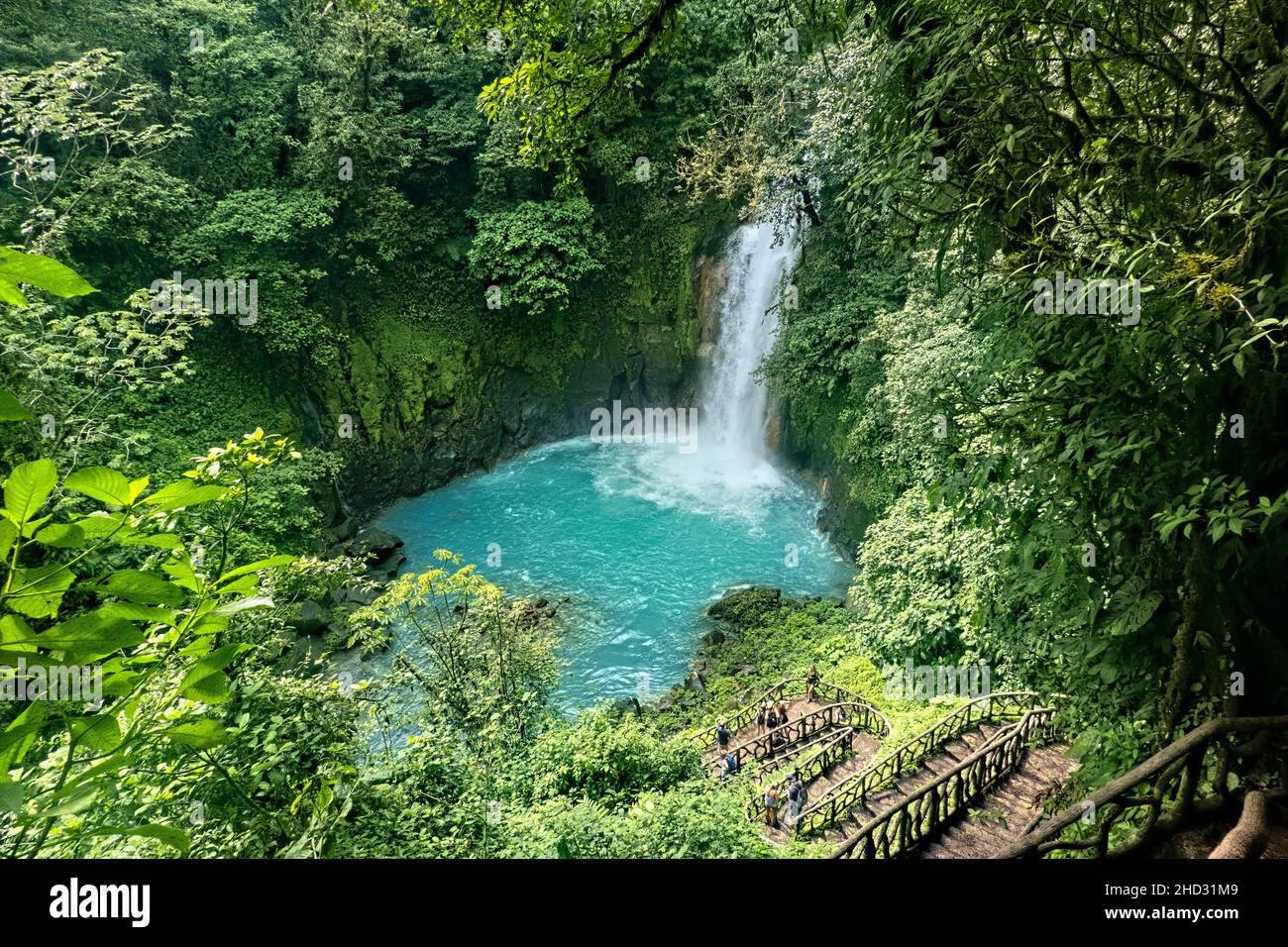 Turquoise Rio Celeste waterfall, Tenorio Volcano National Park ...