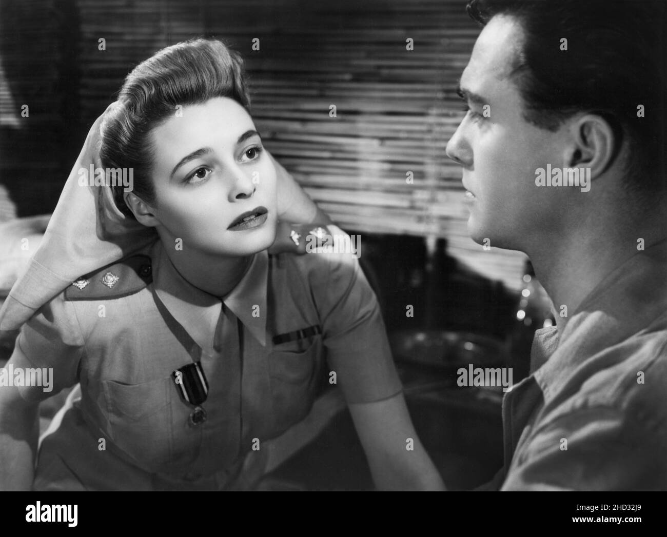 Patricia Neal, Richard Todd, on-set of the Film, "The Hasty Heart ...