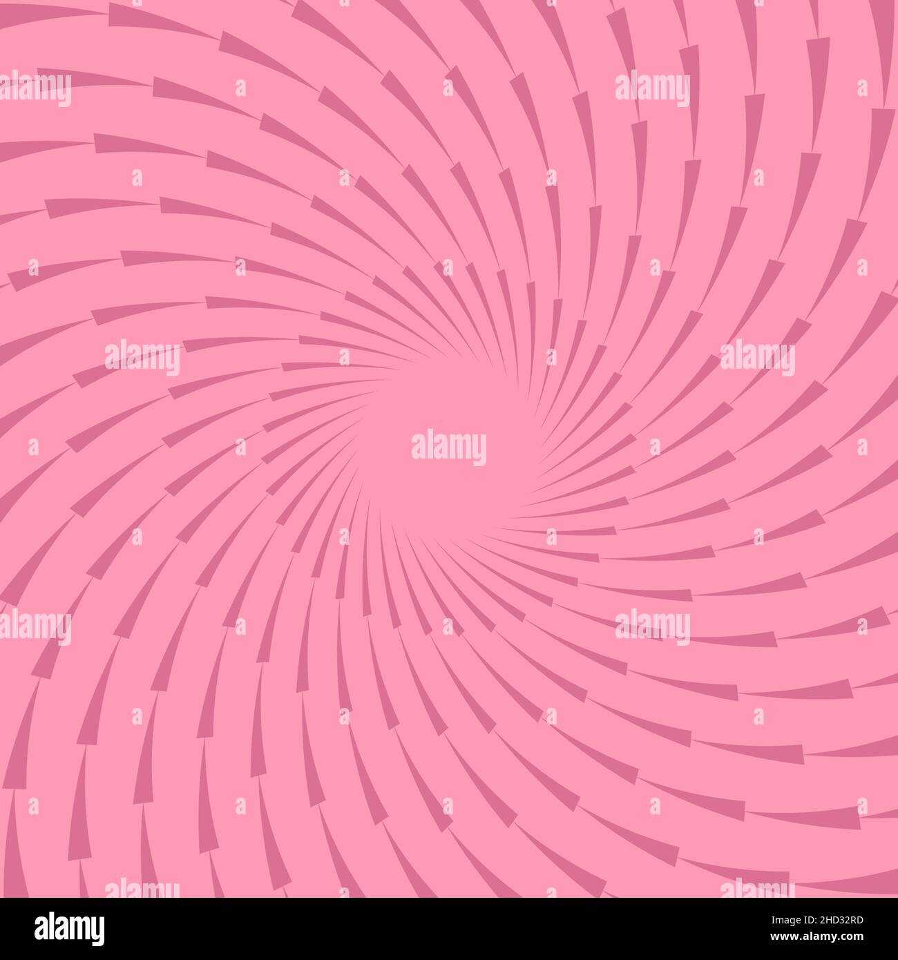 Radial curvy pink triangle stripes in spiral form. Trendy design ...