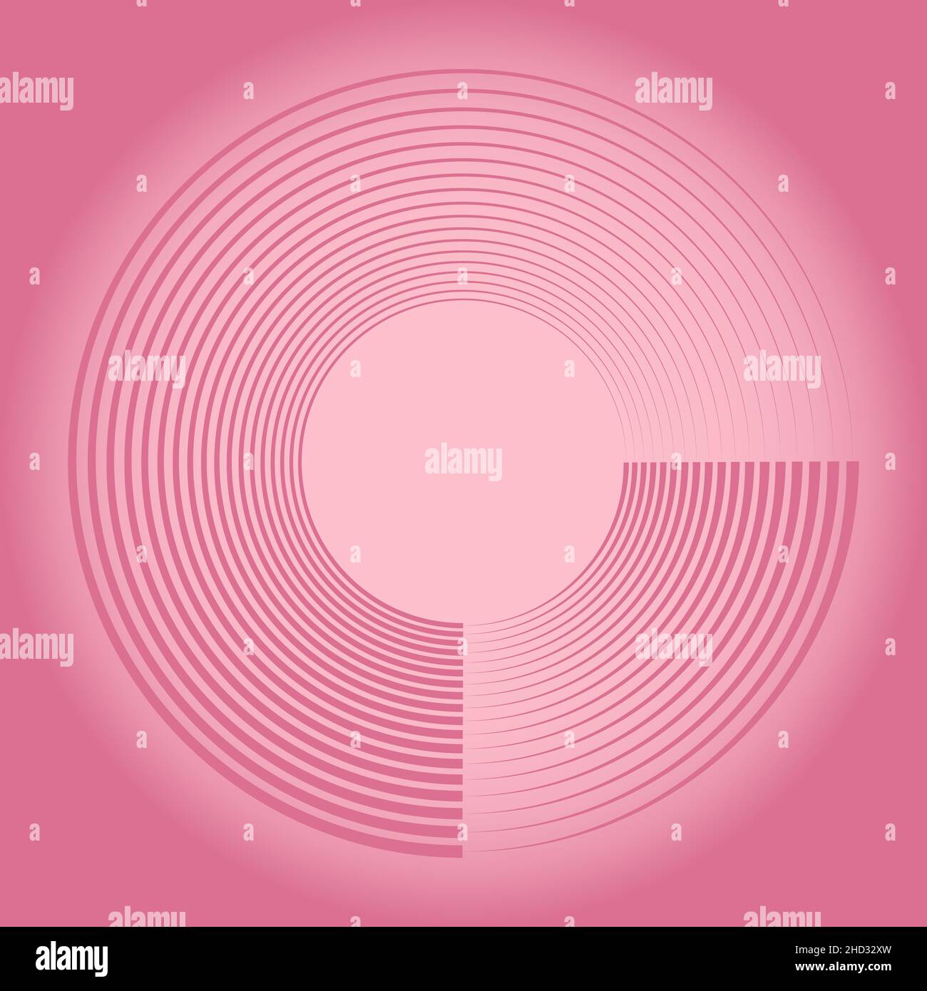 Abstract concentric pink rounded lines. Trendy design element for ...