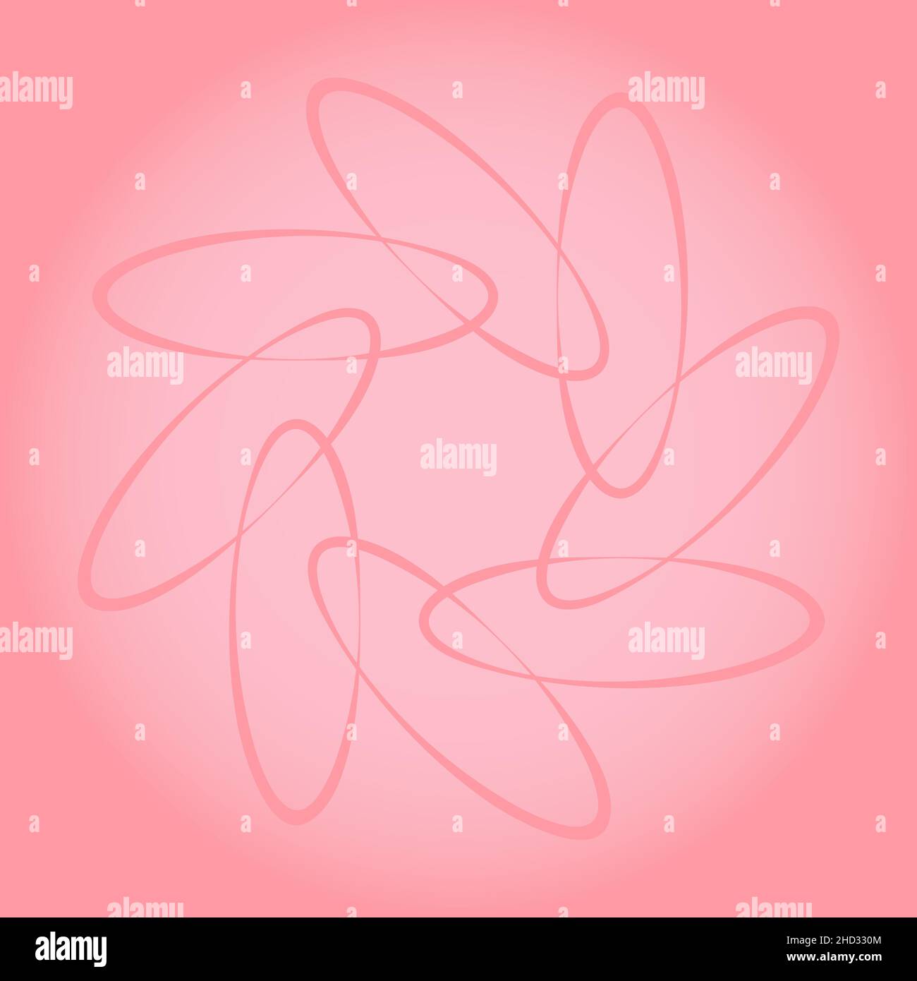 Radial pink ellipse shape in circle form. Trendy design element for ...