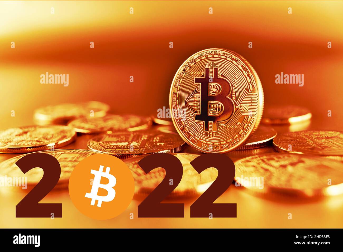 2022 bitcoin illustration Stock Photo - Alamy