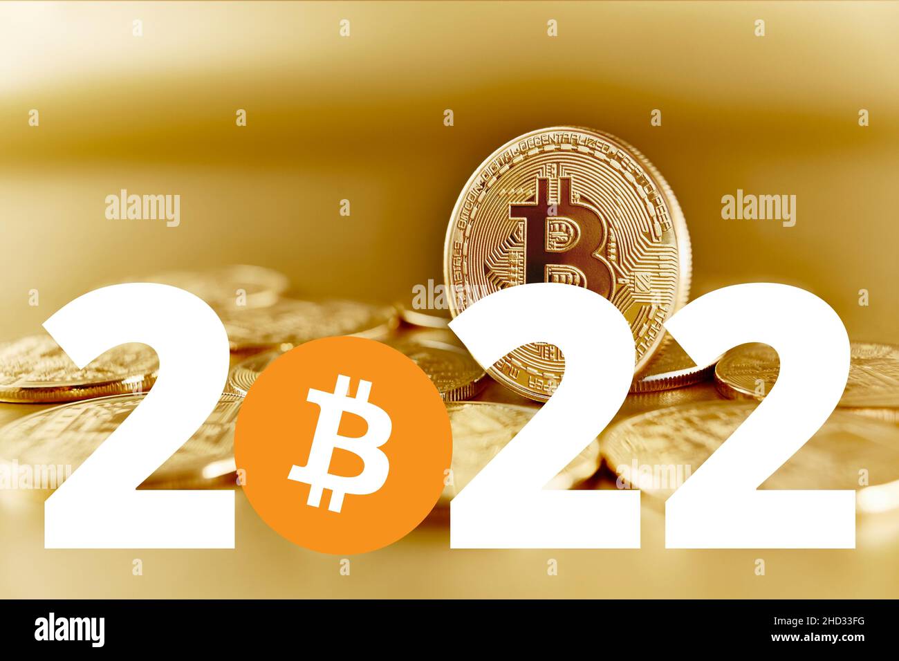 2022 bitcoin illustration Stock Photo - Alamy