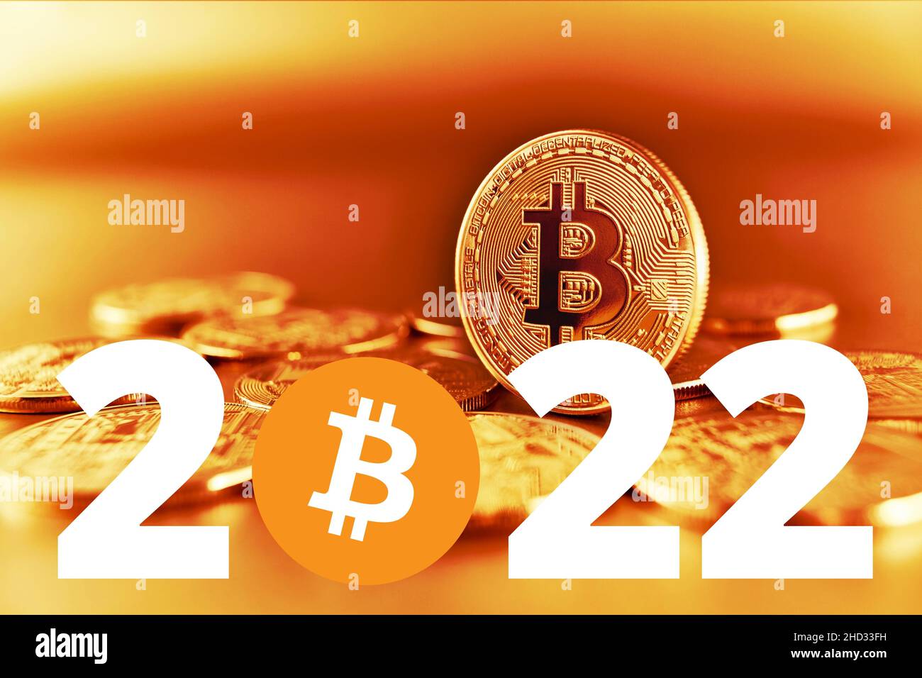 2022 bitcoin illustration Stock Photo - Alamy