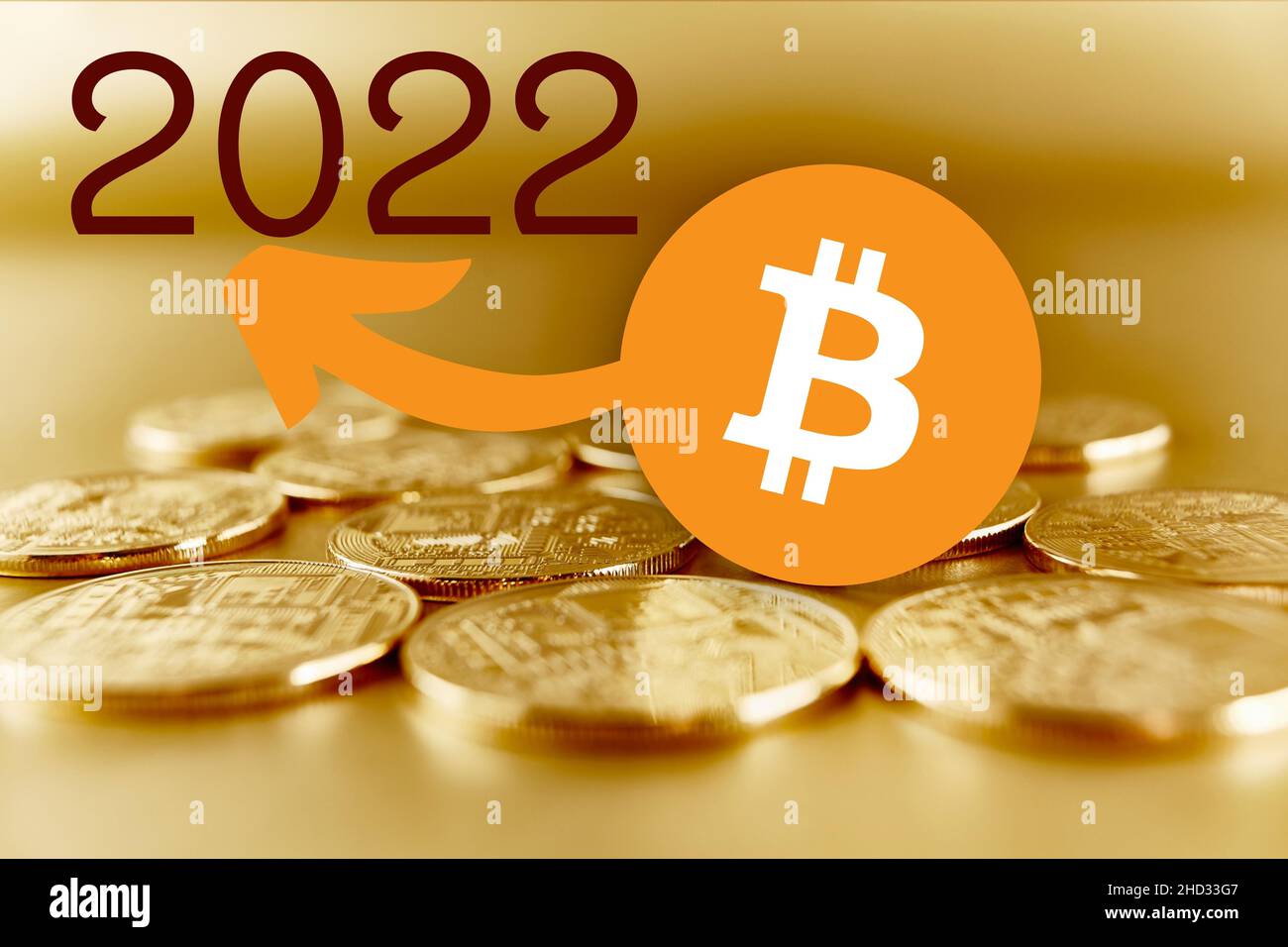 2022 bitcoin illustration Stock Photo - Alamy
