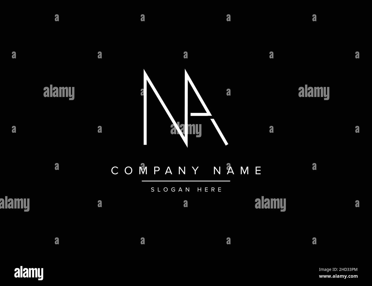 Initial alphabet letter monogram icon logo NA Stock Vector Image & Art ...