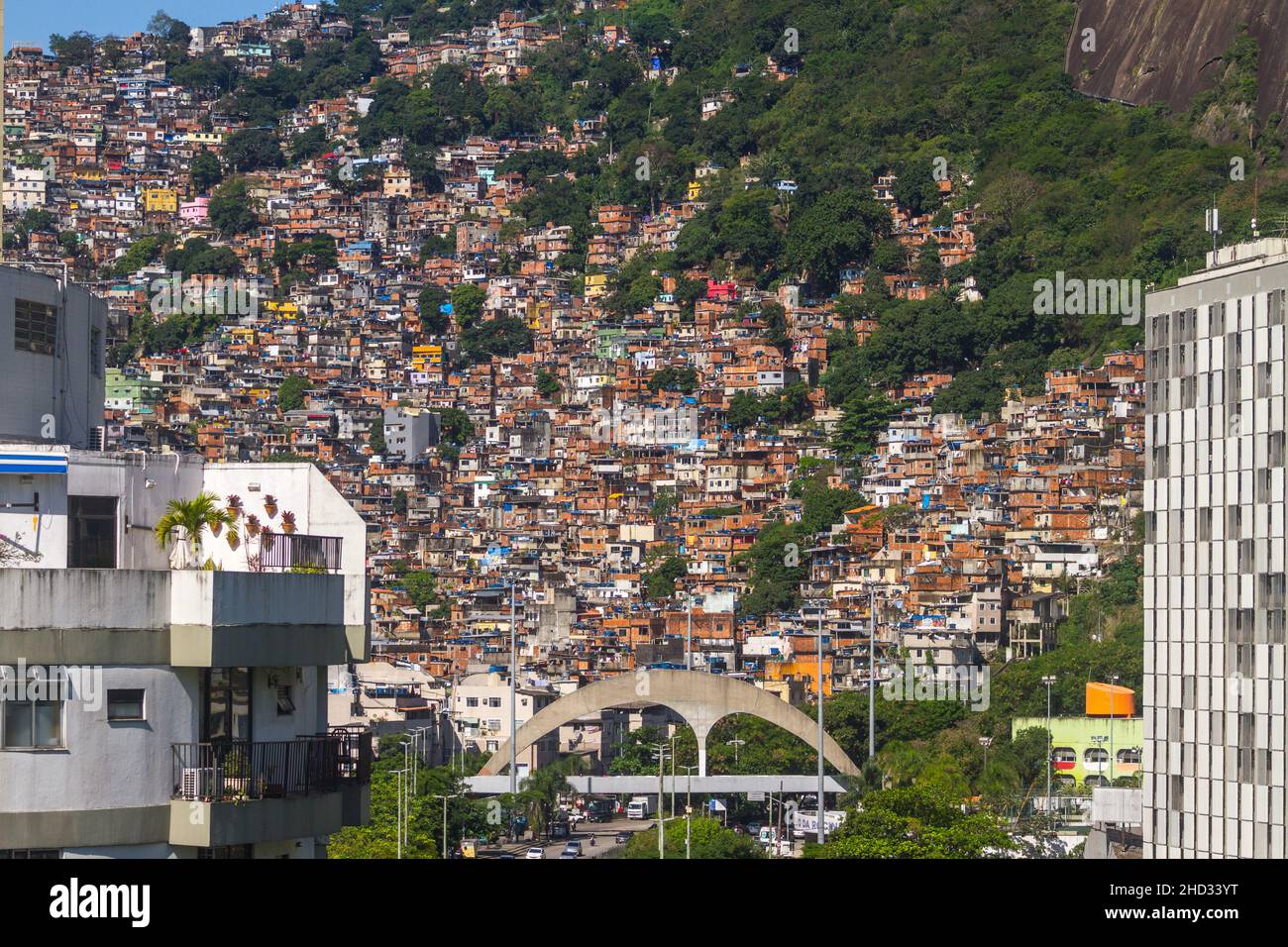 Favela da Rocinha in Rio de Janeiro, Brazil - October 22, 2021: Favela ...