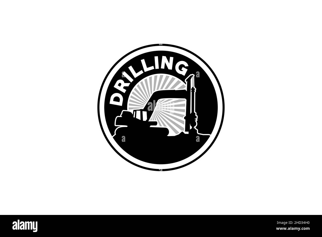 Contractor, trench digger and drilling rig logo design inspiration ...