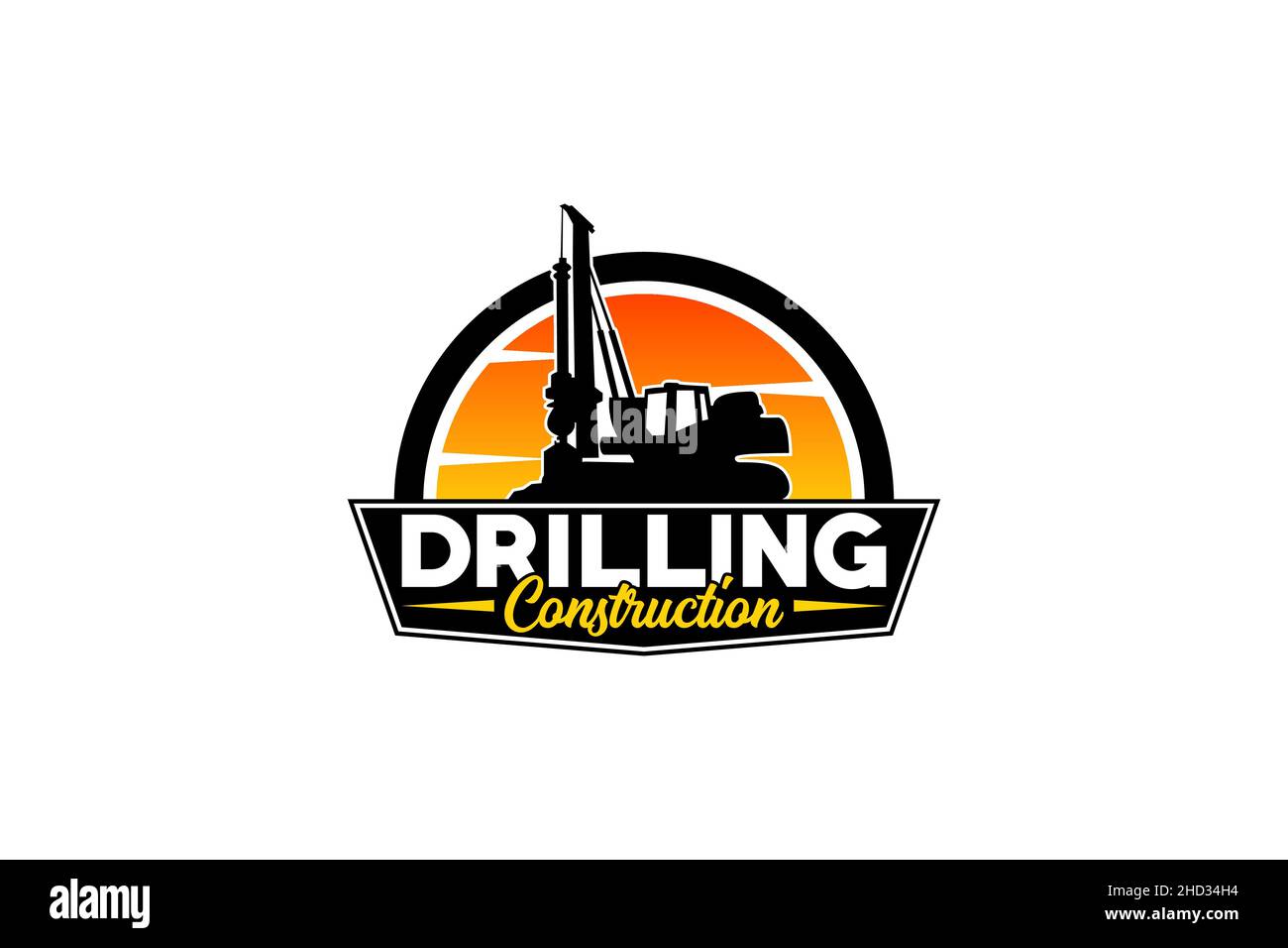 Contractor, trench digger and drilling rig logo design inspiration ...