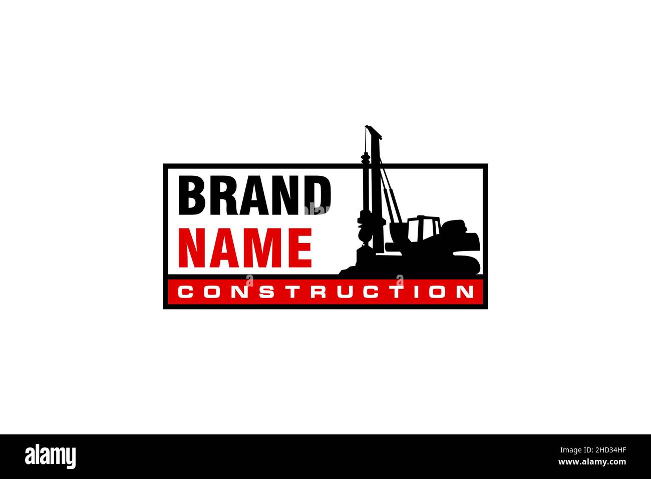 Contractor, trench digger and drilling rig logo design inspiration ...
