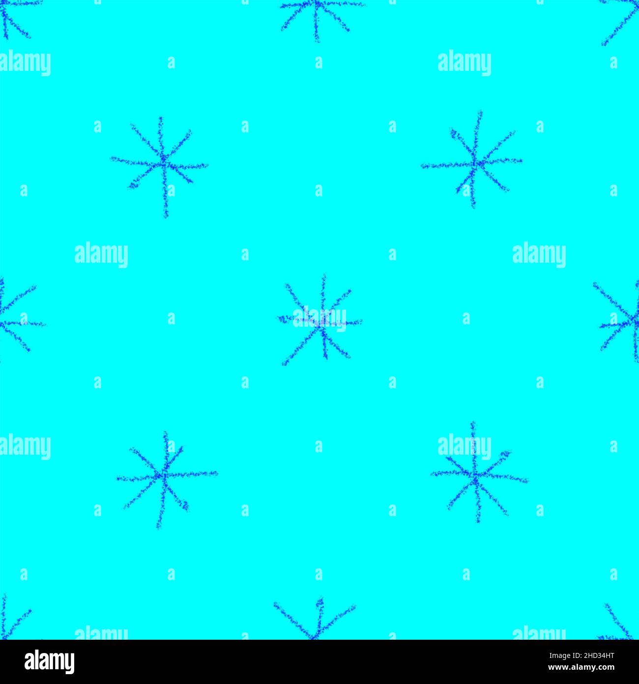Hand Drawn Snowflakes Christmas Seamless Pattern Subtle Flying Snow Flakes On Chalk Snowflakes