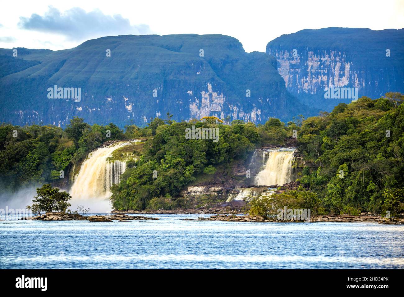 Scenic waterfalls from Carrao river in Canaima national Park Venezuela ...
