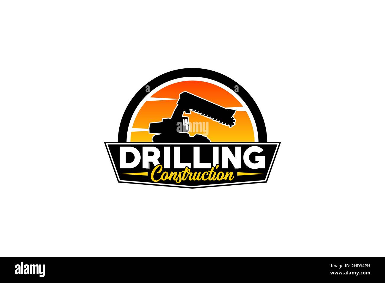 Contractor, trench digger and drilling rig logo design inspiration ...