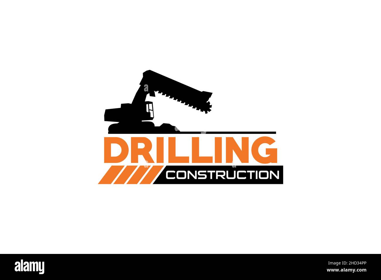 Contractor, trench digger and drilling rig logo design inspiration ...