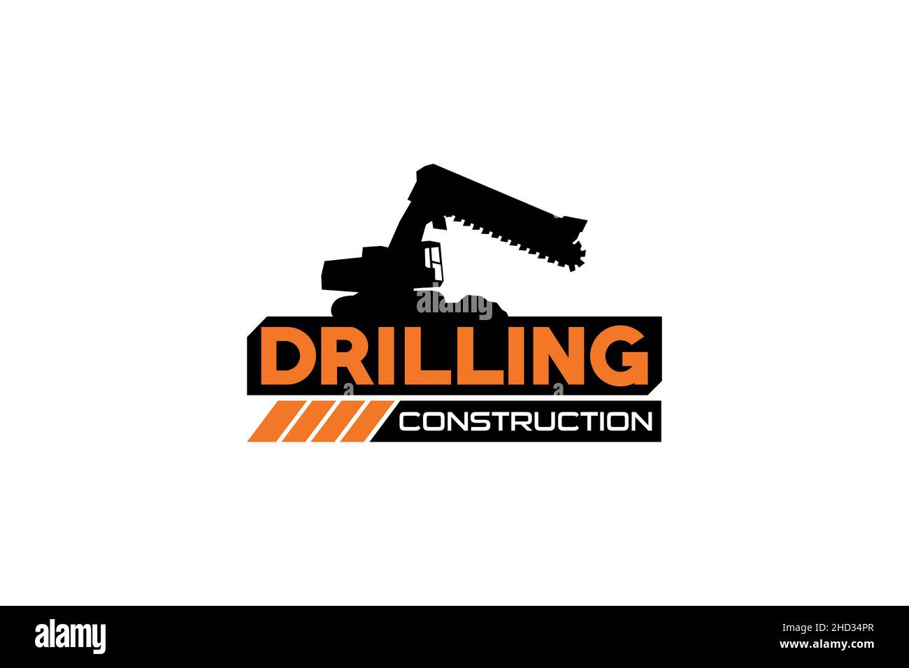 Contractor, trench digger and drilling rig logo design inspiration ...