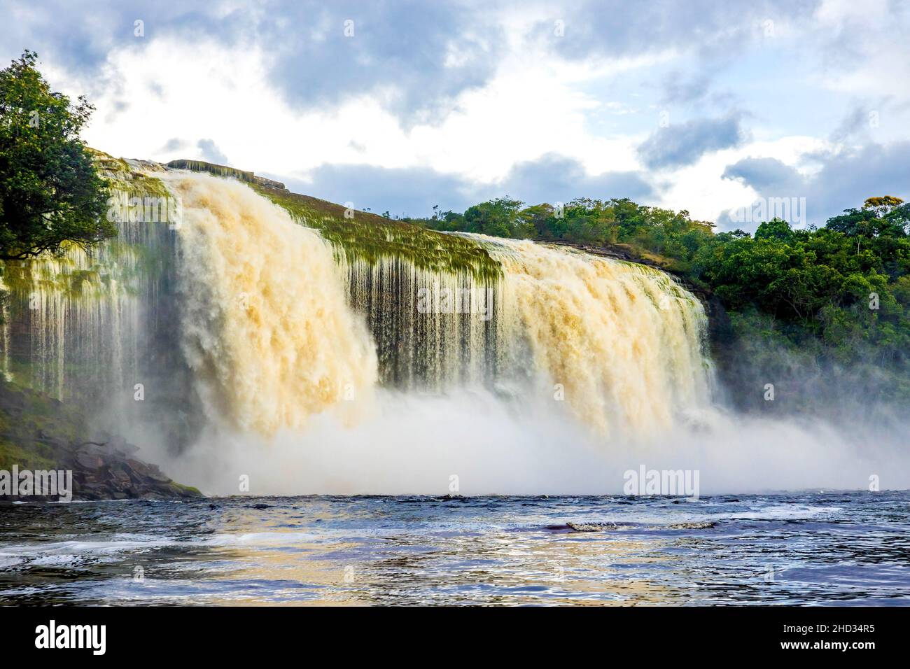 Scenic waterfalls from Carrao river in Canaima national Park Venezuela ...