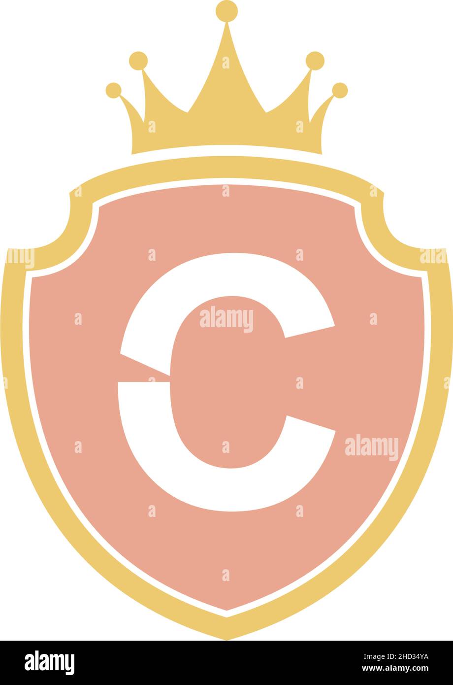 Letter C with shield icon logo design illustration vector Stock Vector ...