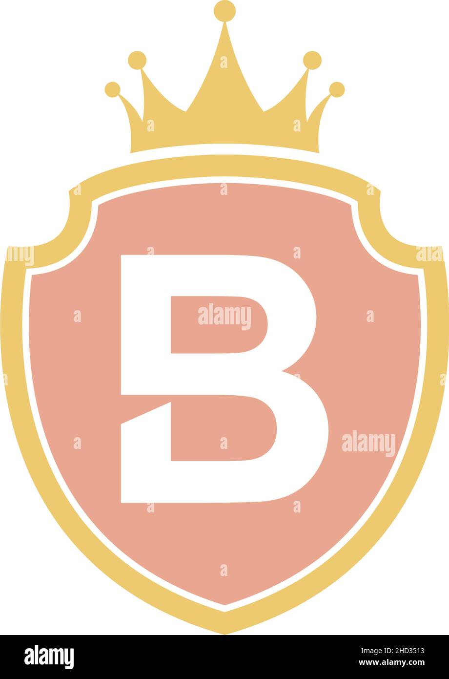 Letter B with shield icon logo design illustration vector Stock Vector ...