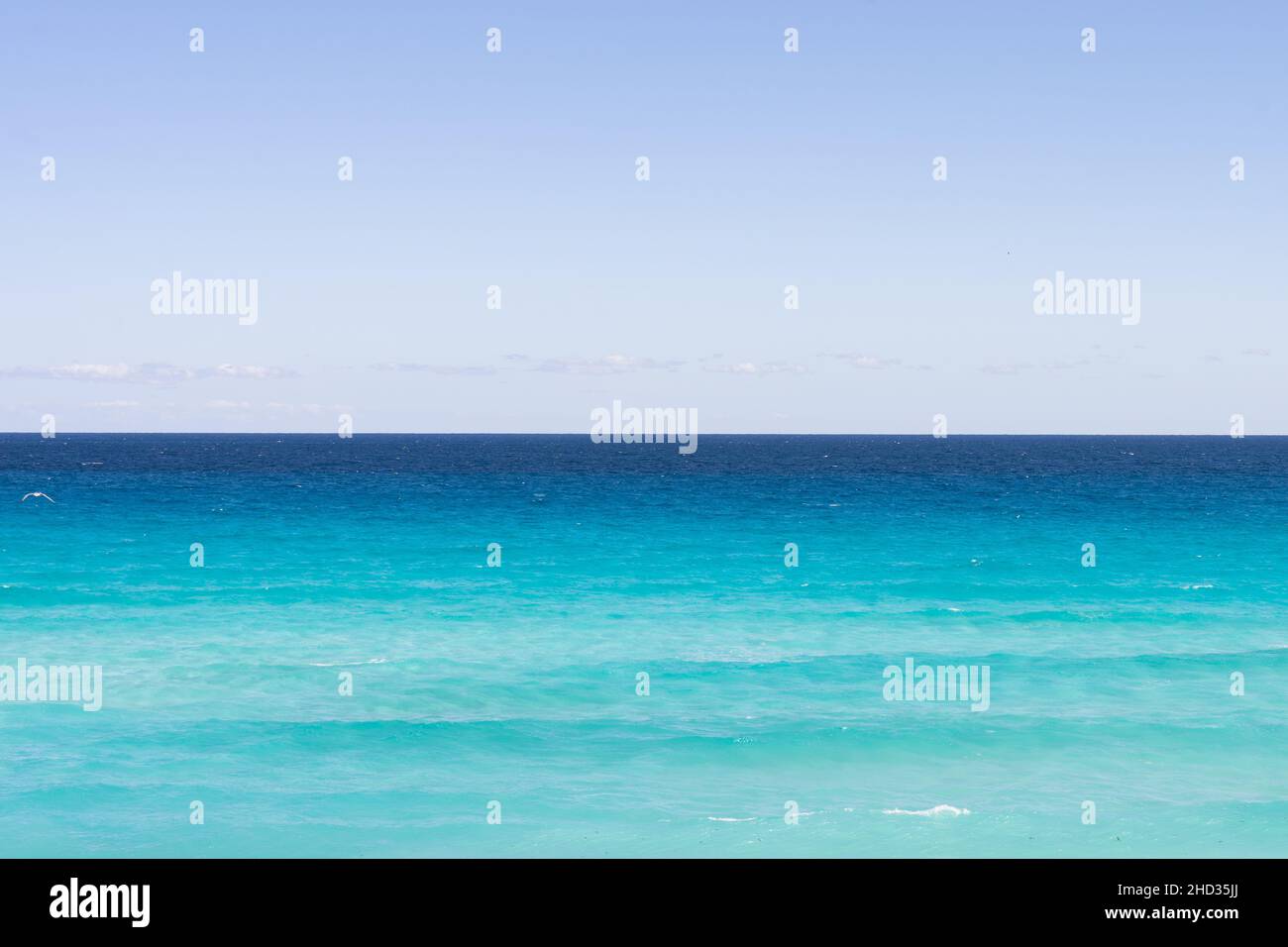 Caribbean sea picture with a different blue spectrum Stock Photo - Alamy