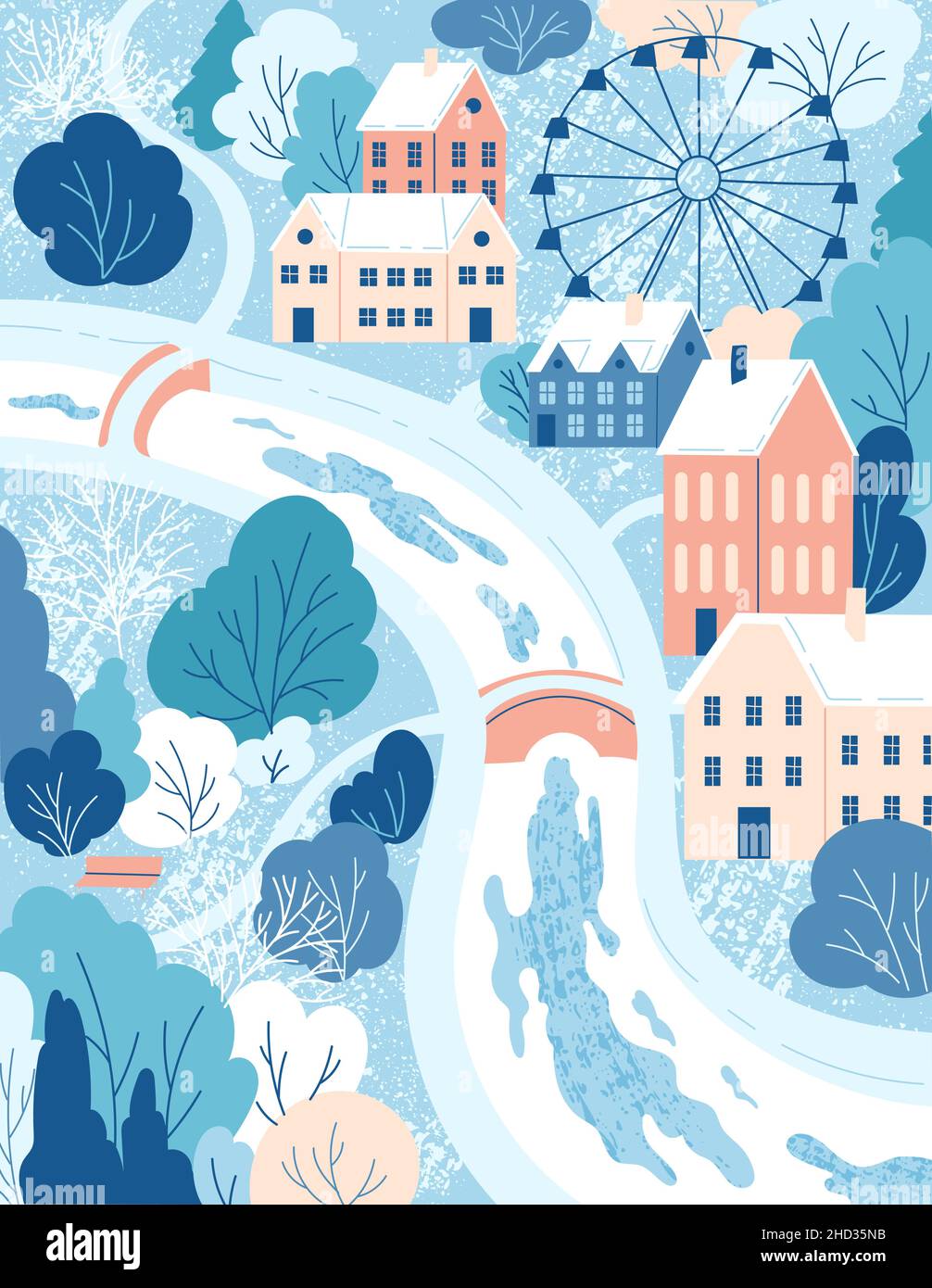 Winter recreation city Stock Vector Images - Alamy