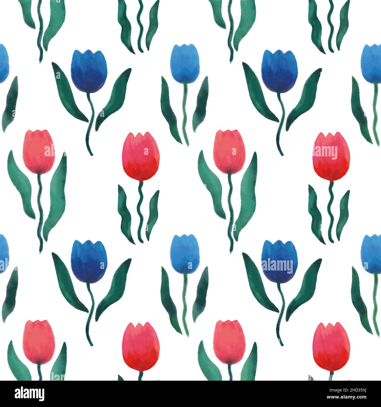 Stylized tulip border hi-res stock photography and images - Alamy