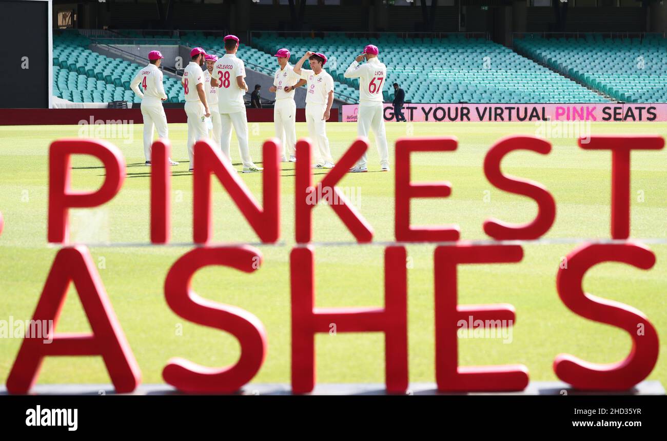 Australia's players during a team photo ahead of The Pink Test at the ...