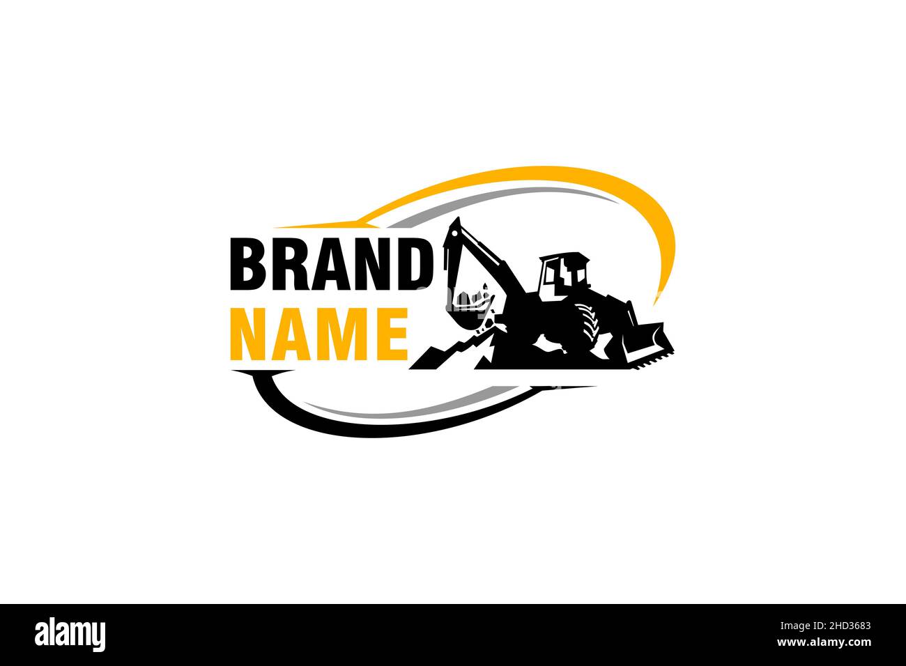 Backhoe logo template vector. Heavy equipment logo vector for ...