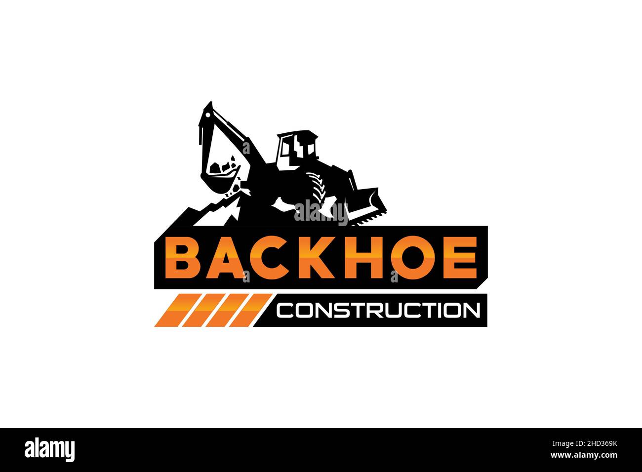 Backhoe logo template vector. Heavy equipment logo vector for ...