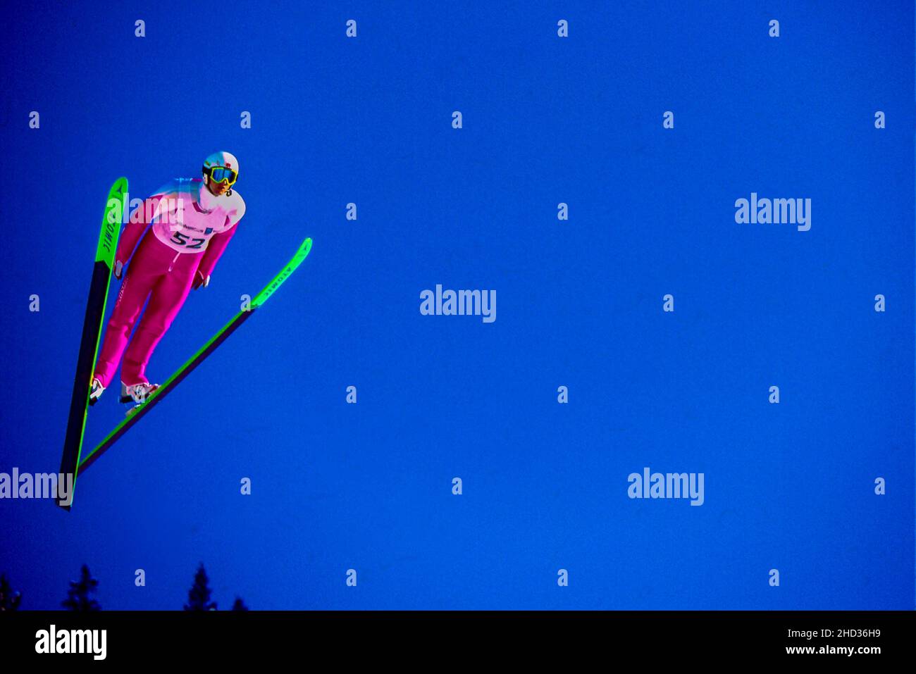 Heinz Kuttin (AUT) competing in the Men's K120 individual ski jumping ...