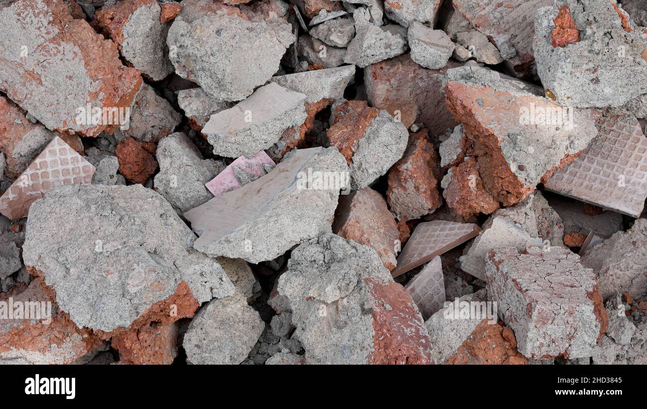 demolition wall texture, demolition bricks Stock Photo - Alamy
