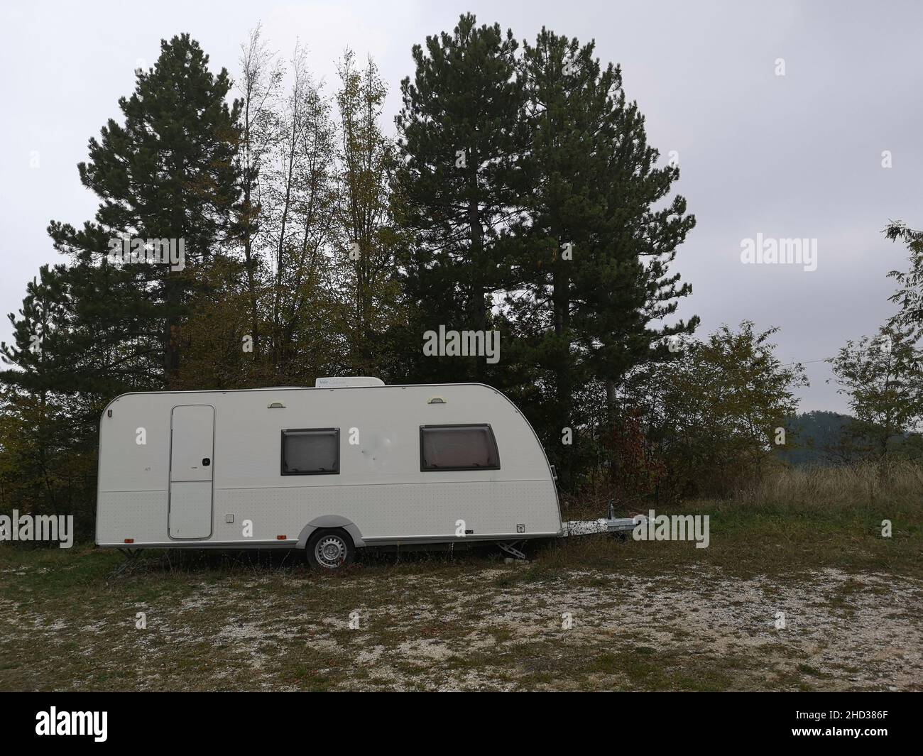 Caravan on a meadow hi-res stock photography and images - Alamy
