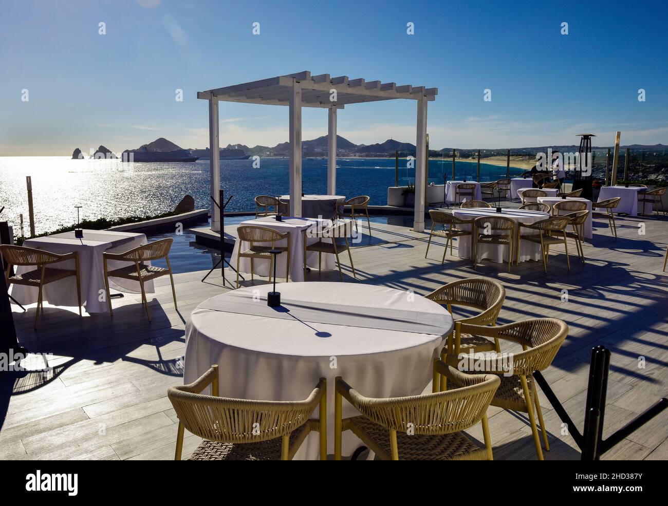 Outdoor Dining Cabo St Lucas, Mexico Stock Photo - Alamy