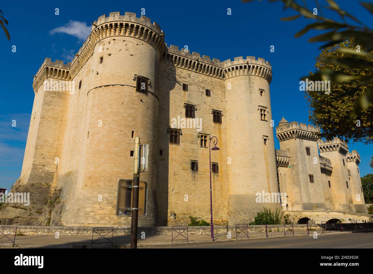 Old stone Castle of Tarascon Stock Photo - Alamy
