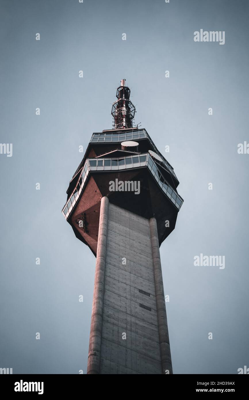 Vertical shot of the Avala Tower in Belgrade, Serbia Stock Photo - Alamy