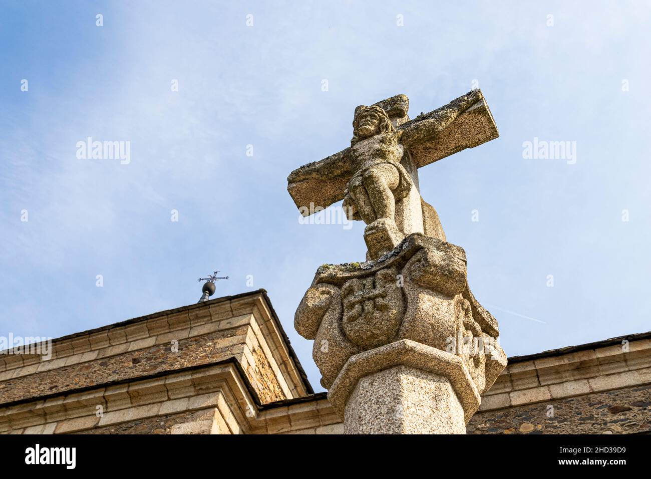 View of a statue in The Monastery of San Miguel de las Duenas,El Bierzo ...