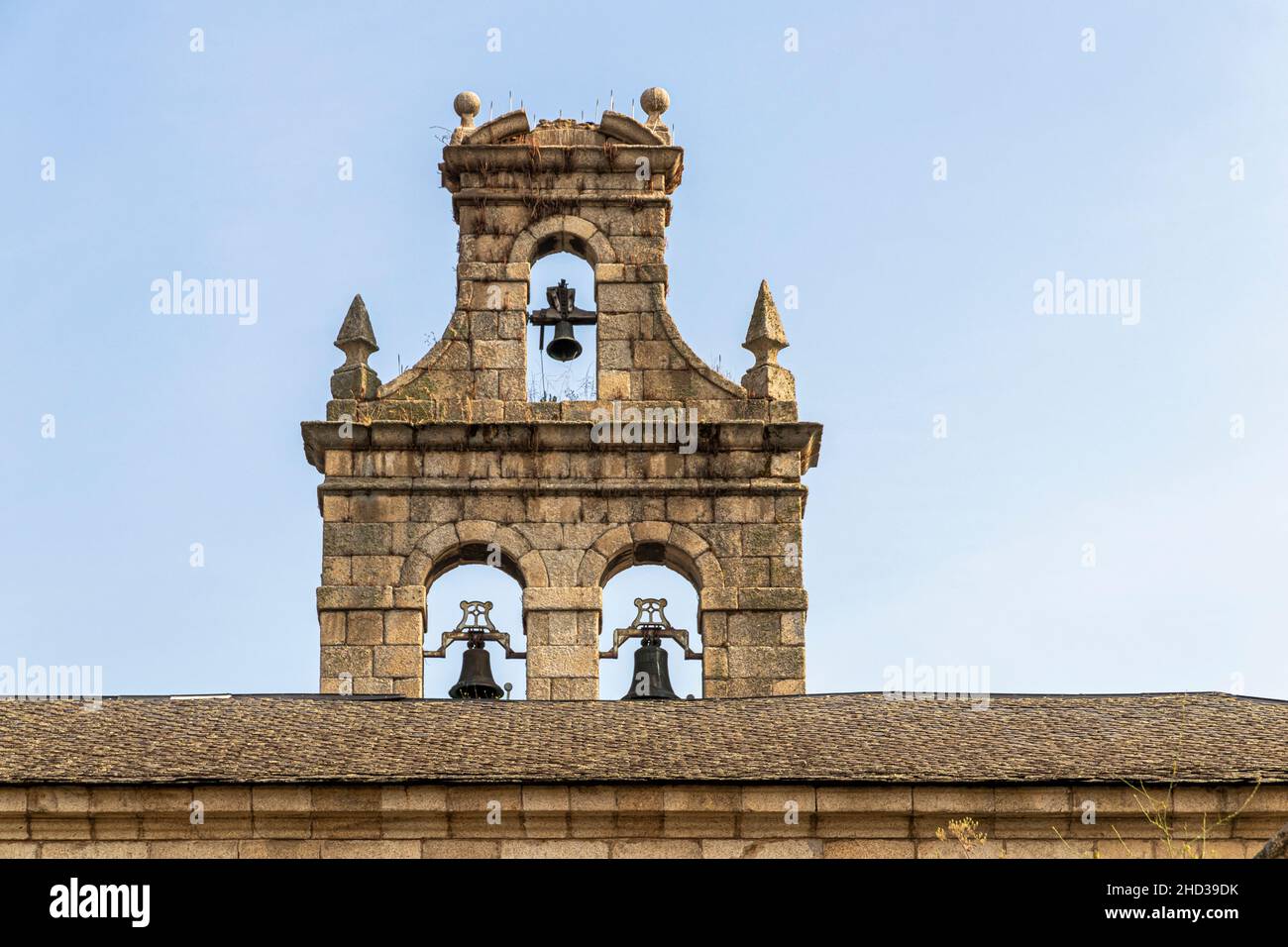 View of a Bell gable of the Monastery of San Miguel de las Duenas, in ...